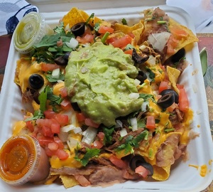 Super Green Burrito Nachos